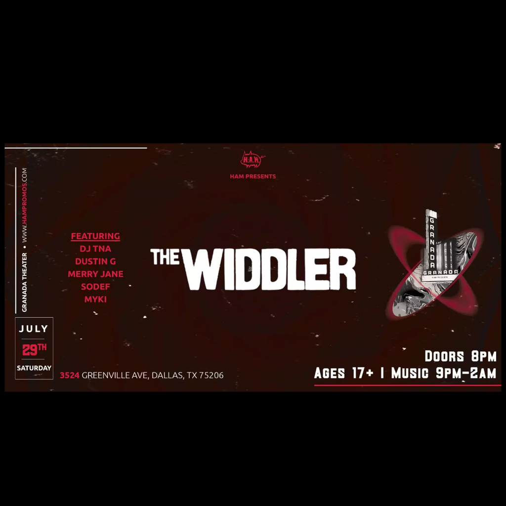 The Widdler @ Granada Theater July 29th, 2023 – HAM Promotions